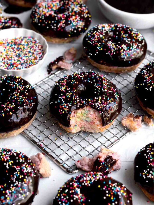 Baked Rainbow Donuts - Lane & Grey Fare