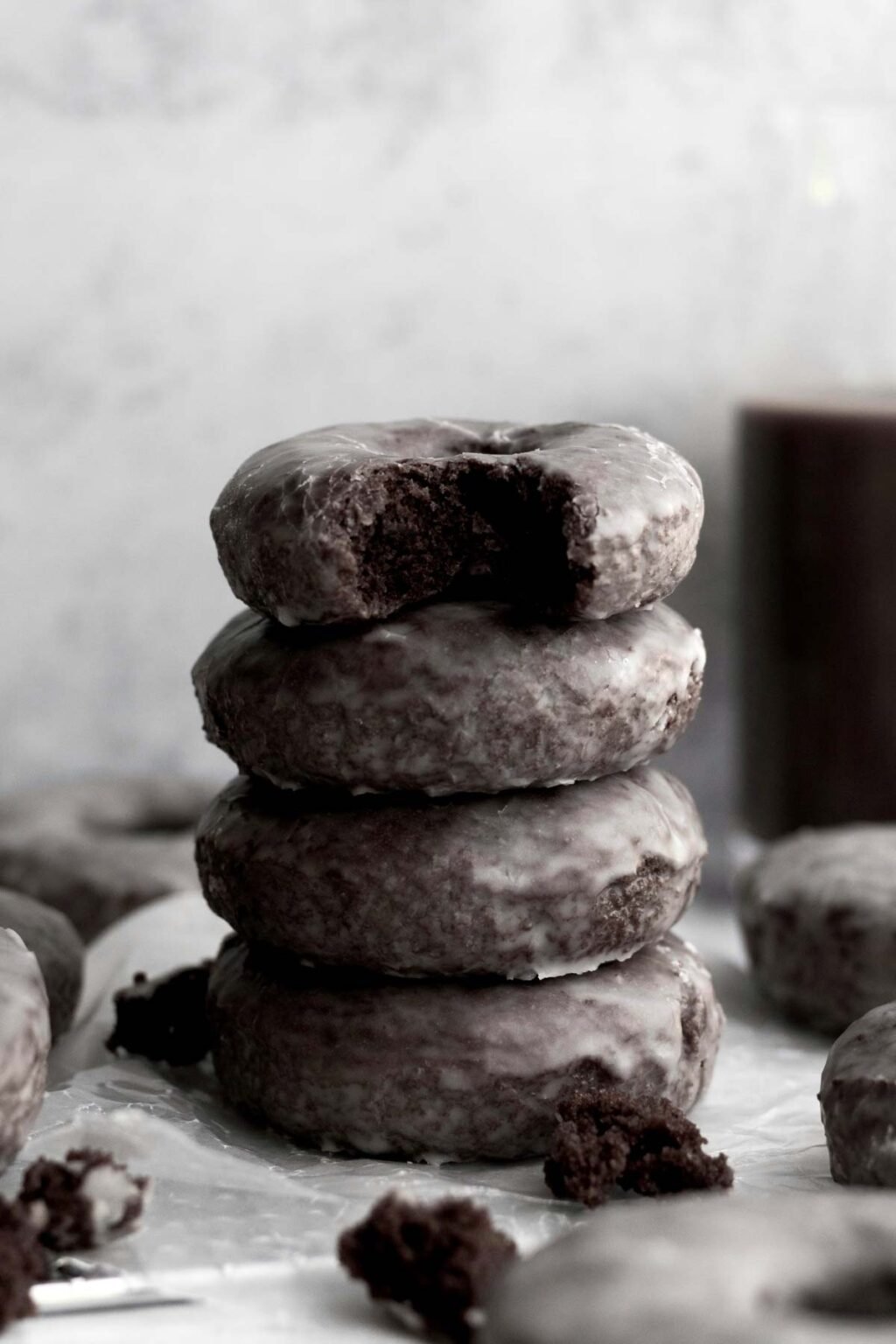 Glazed Chocolate Donuts - Lane & Grey Fare